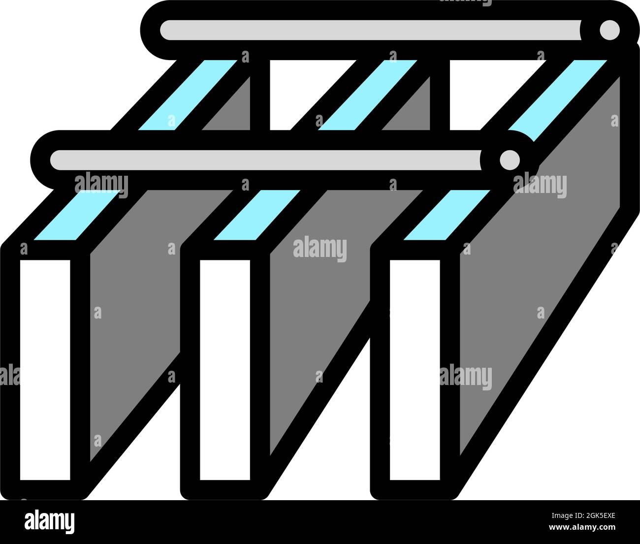 bar grating metal color icon vector illustration Stock Vector Image ...