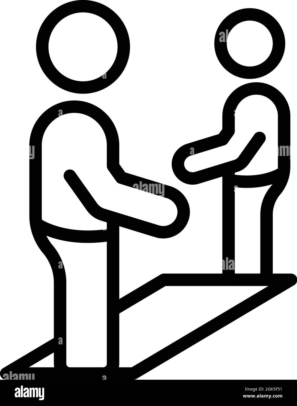 Physical distance icon outline vector. Coronavirus prevention. Avoid ...