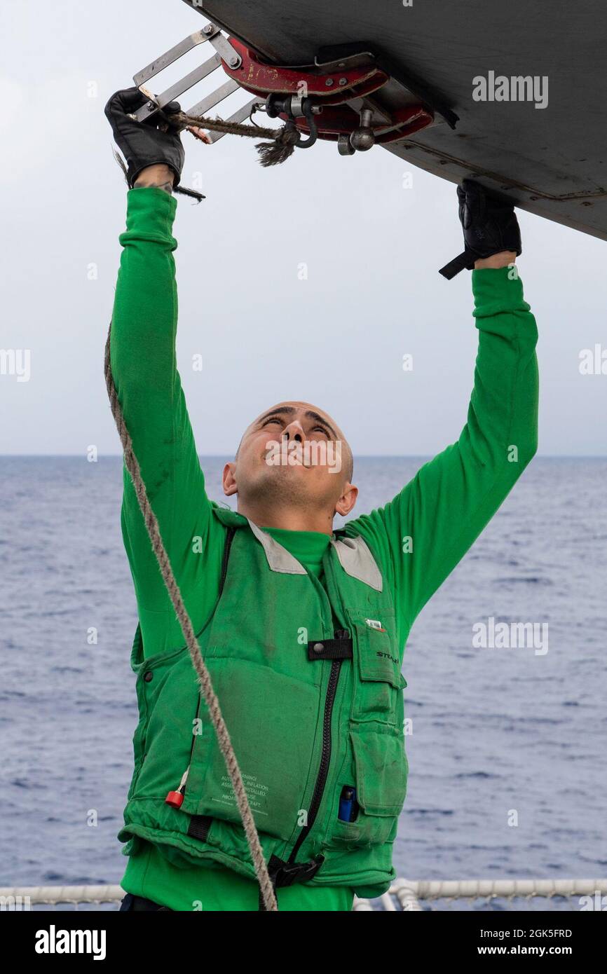 PHILIPPINE SEA (Aug. 7, 2021) Aviation Machinist's Mate 2nd Class ...