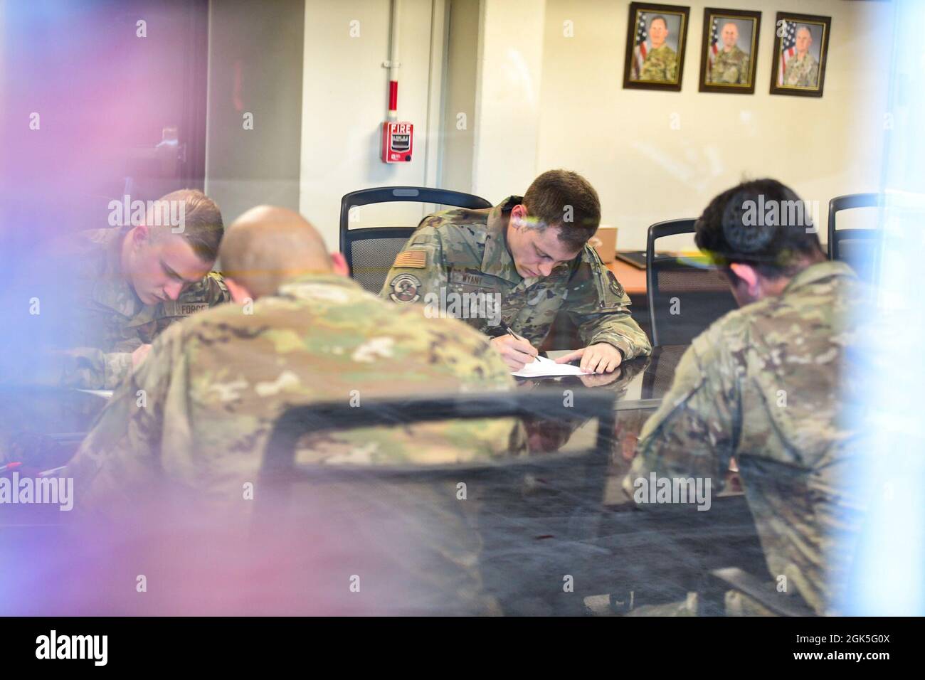35th and 80th Aircraft Maintenance Unit weapons troops finish a written ...