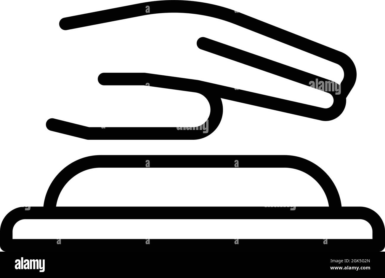 Scan palm identity icon outline vector. Hand print. Identification ...