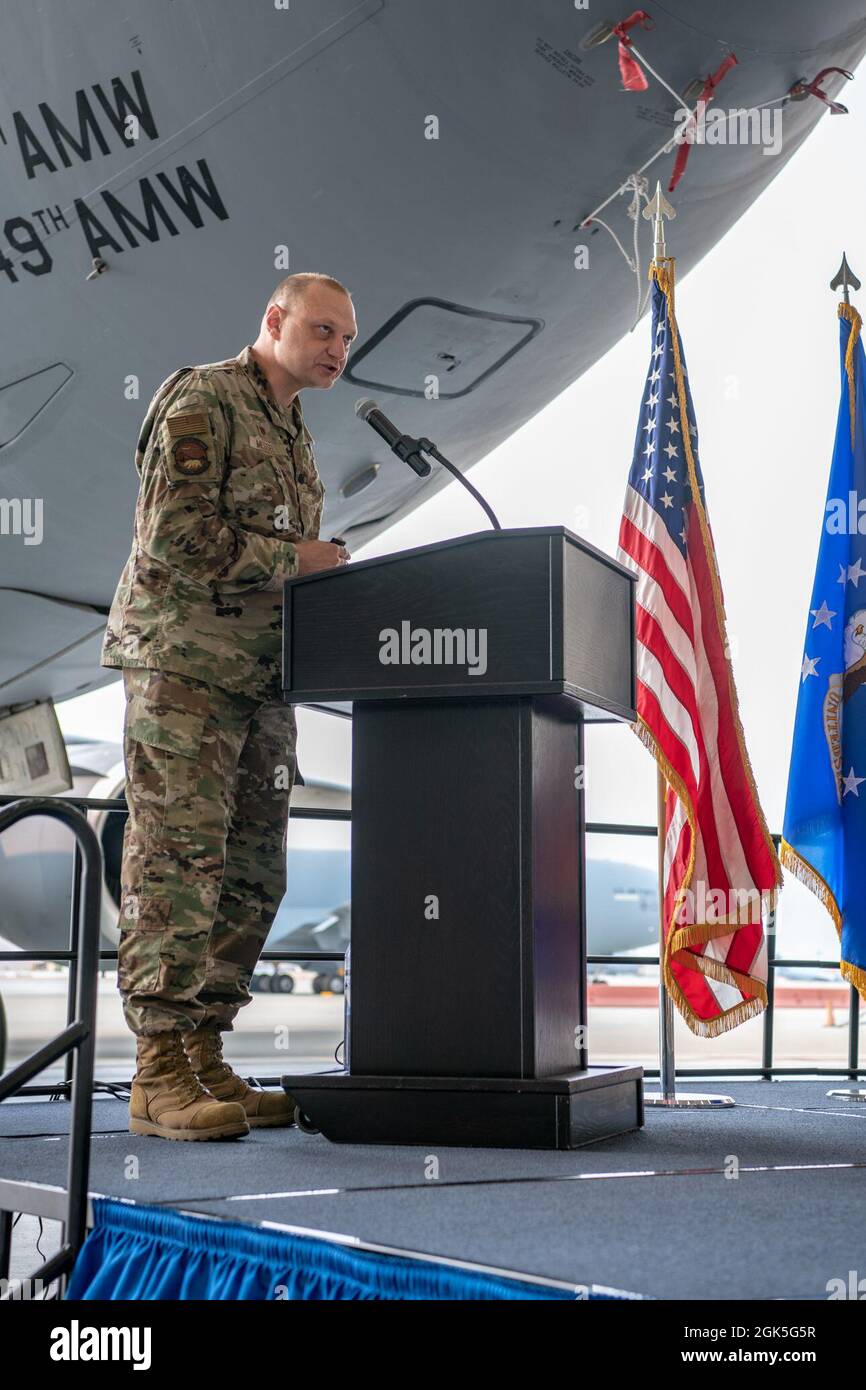 Lt. Col. Gregory Messel, relinquished command of the 349th Aircraft ...