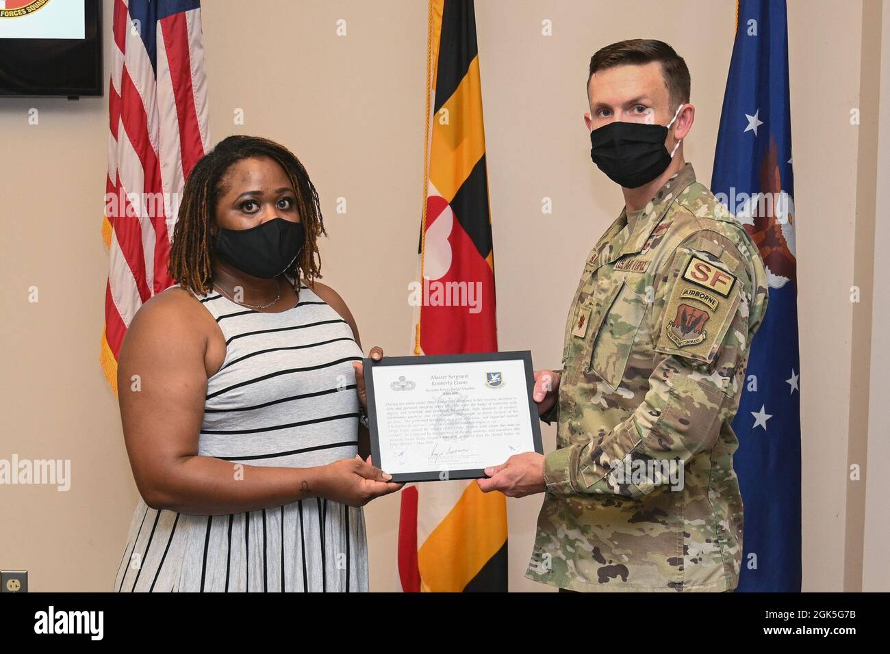 U.S. Air Force Master Sgt. Kimberly Evans, flight chief assigned to the ...