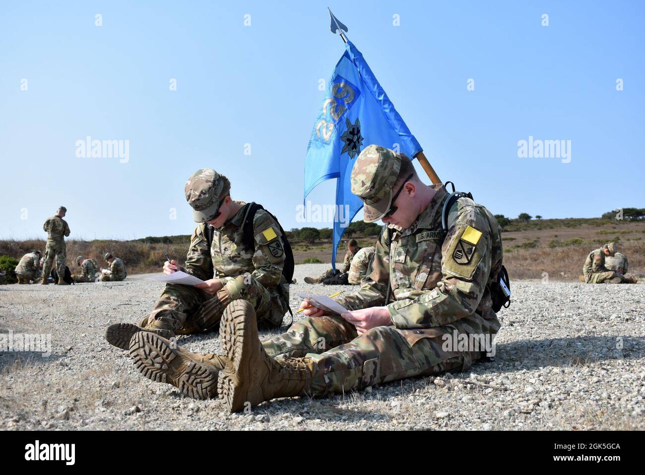 Soldiers assigned to the 229th Military Intelligence Battalion take a ...