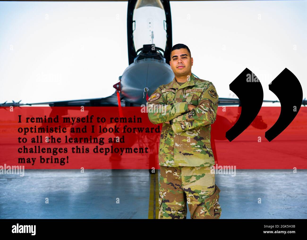 SSgt Carlos Perez poses for a photo at Al Dhafra Air Base Stock Photo ...
