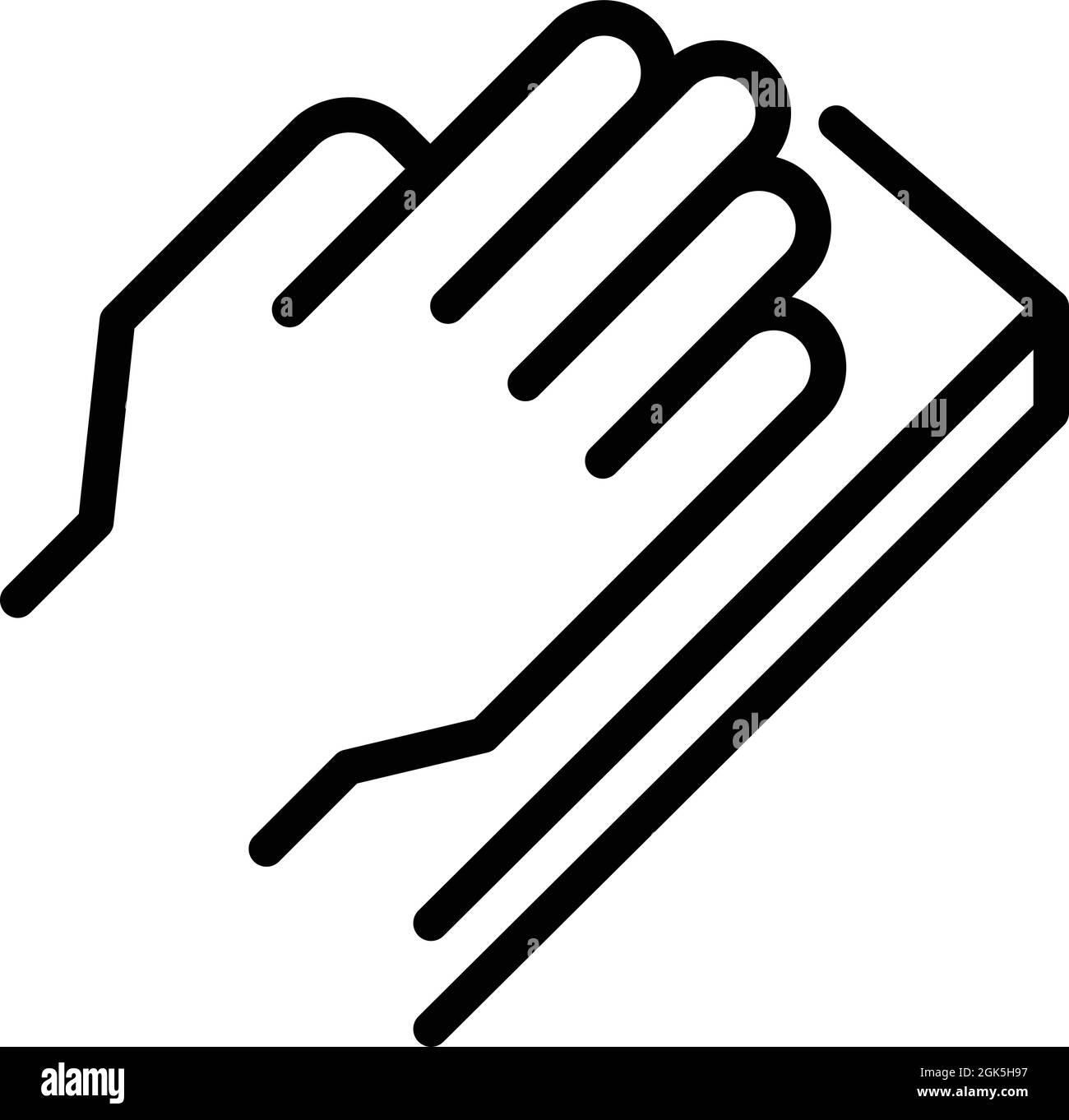 Palm id recognition icon outline vector. Biometric scan. Identification ...