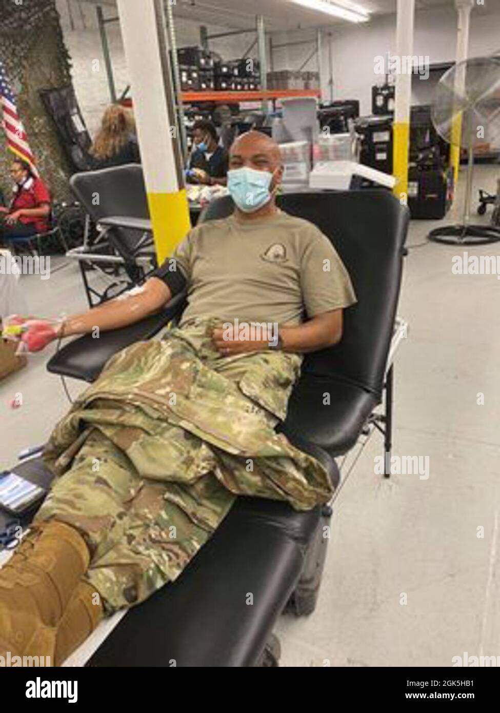 Chief Master Sgt. J. T. Edwards rolls up his sleeve for a great cause ...