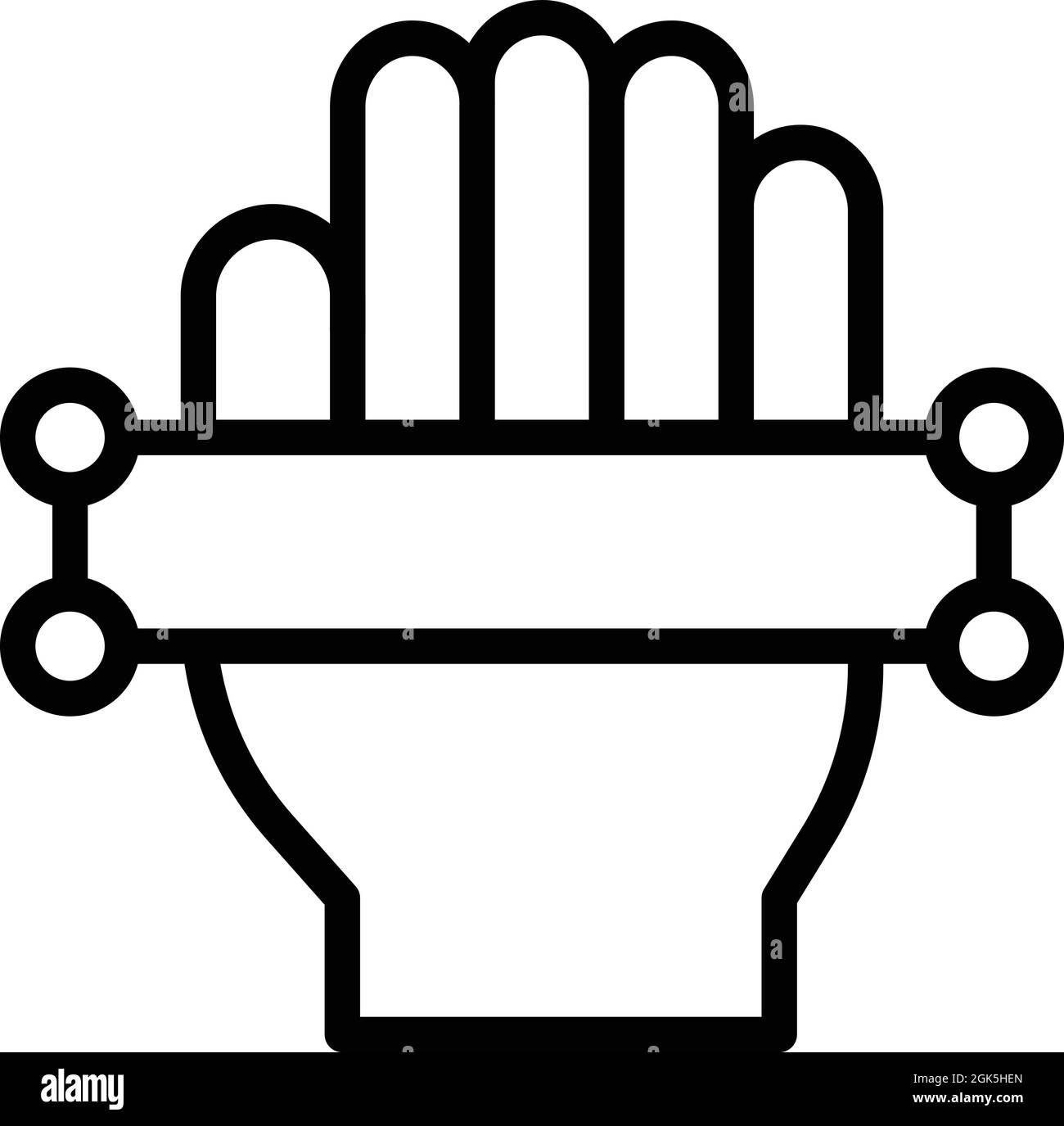 Verification palm scanner icon outline vector. Biometric scan. Hand recognition Stock Vector ...