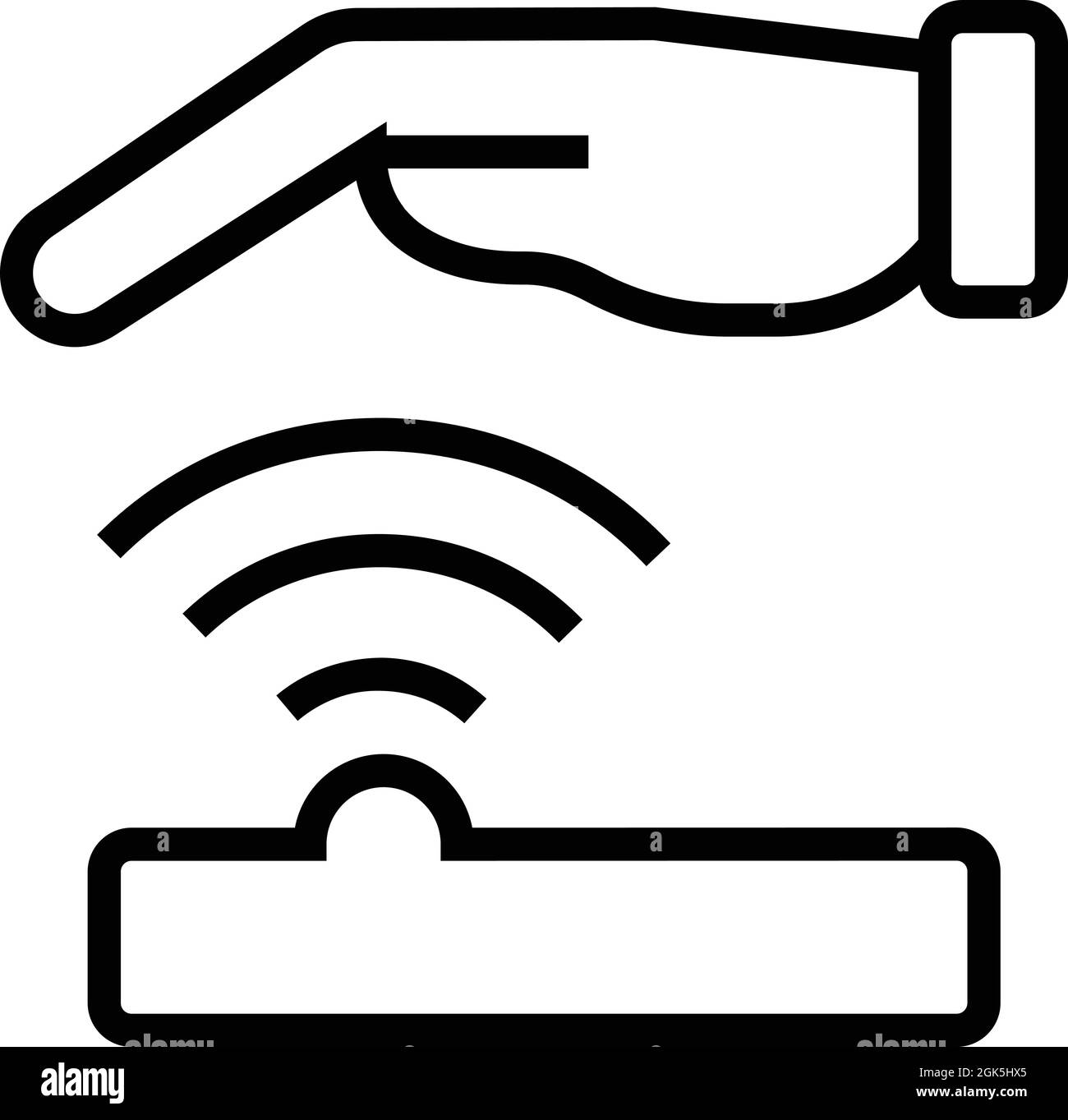 Scanning palm icon outline vector. Scan hand. Biometric recognition Stock Vector Image & Art - Alamy