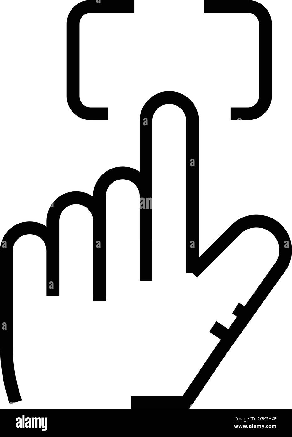 Fingerprint recognition icon outline vector. Biometric scan. Digital ...