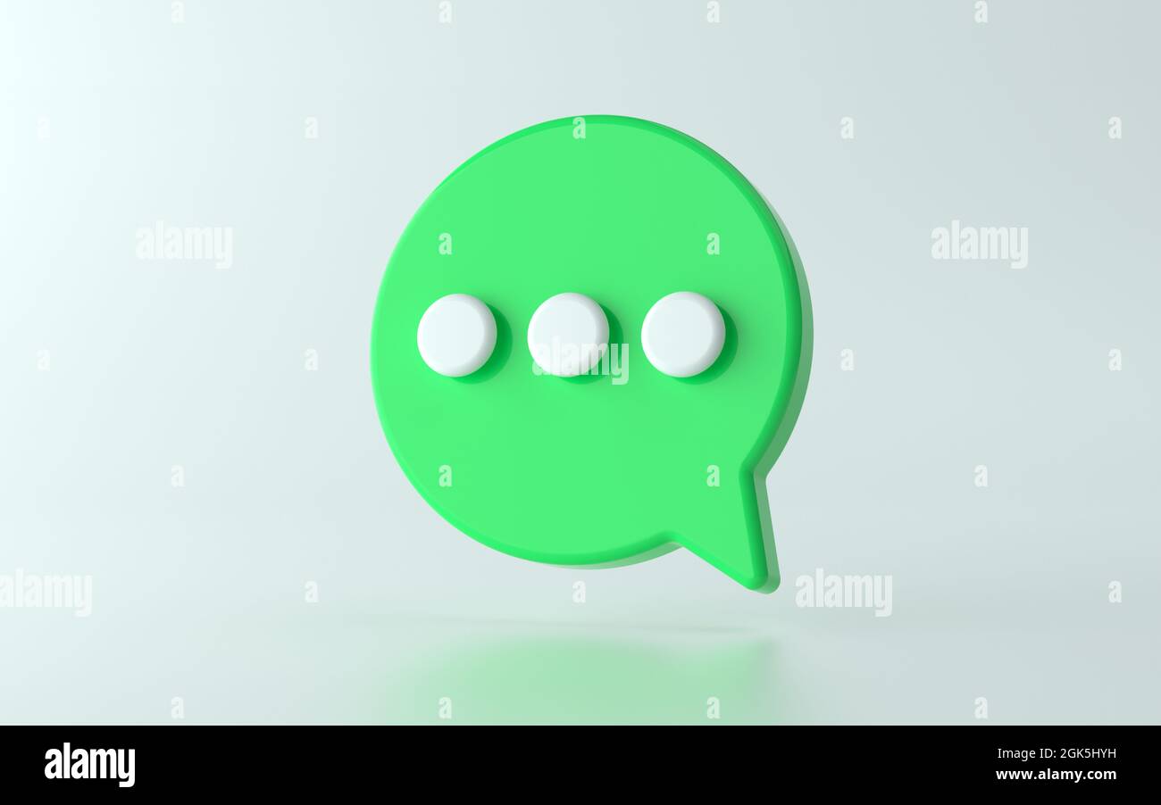 3d chat icon illustration Stock Photo - Alamy