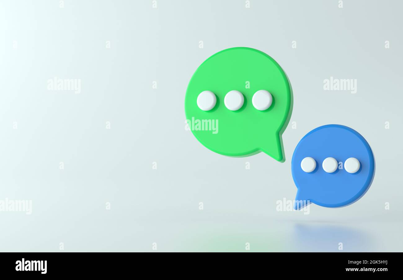 3d chat icon illustration Stock Photo - Alamy