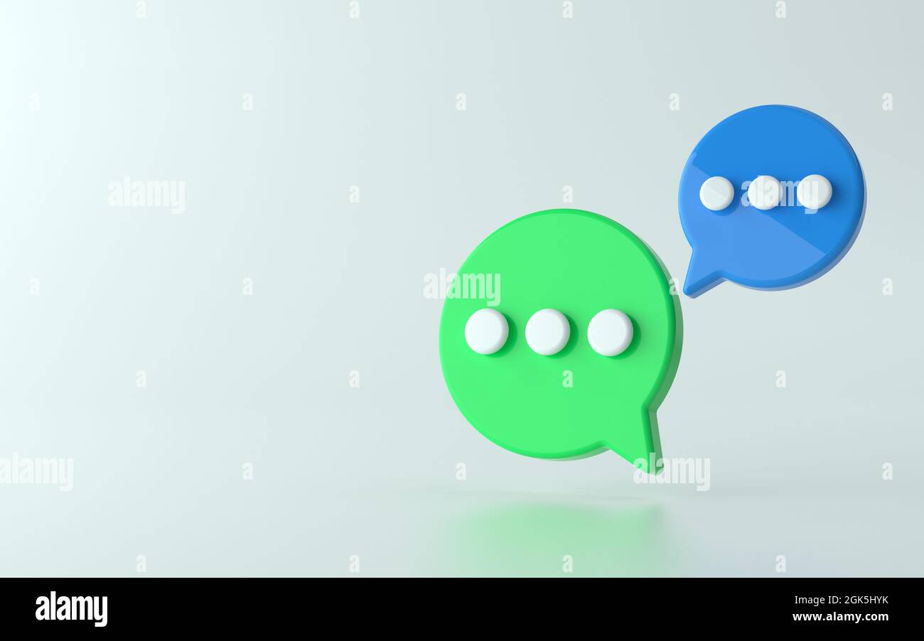 3d chat icon illustration Stock Photo - Alamy