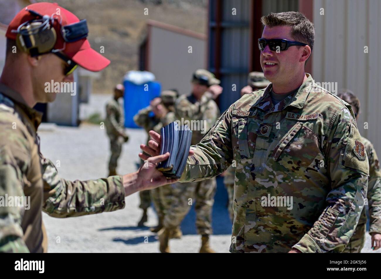 From left, U.S. Air Force Staff Sgt. Preston Petersen, a 126th Security ...