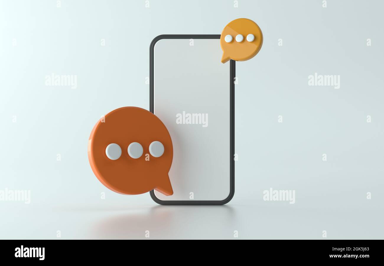 3d chat icon illustration Stock Photo - Alamy
