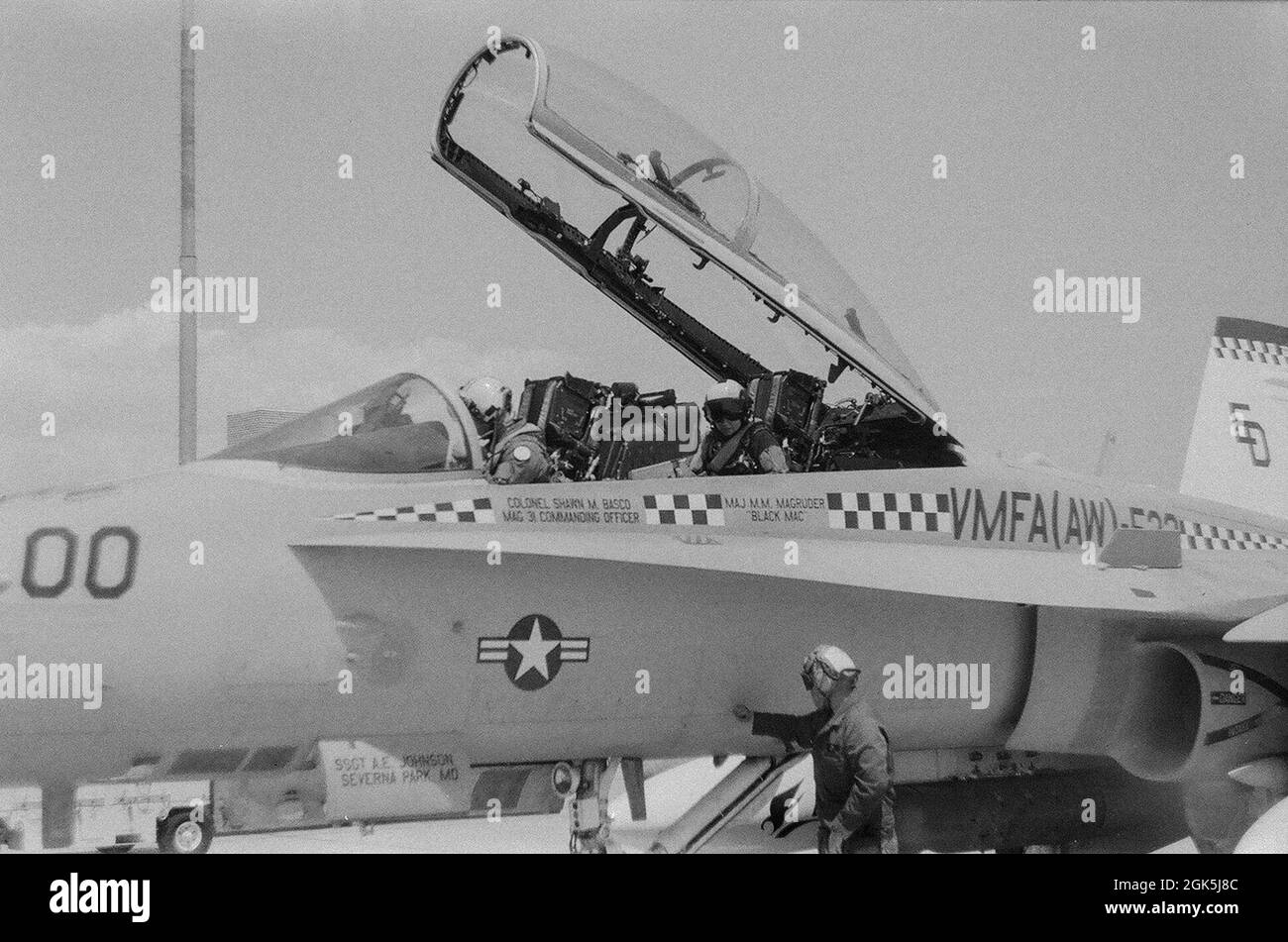 U s marine plane captain marine Black and White Stock Photos & Images ...