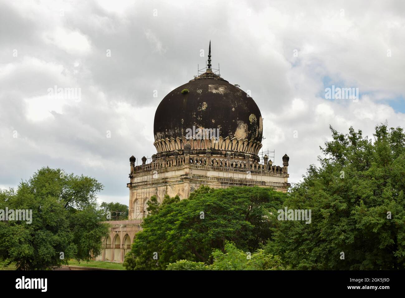 Antique Islamic Architectural Art Pointed Arches Seven Tombs Dome and ...