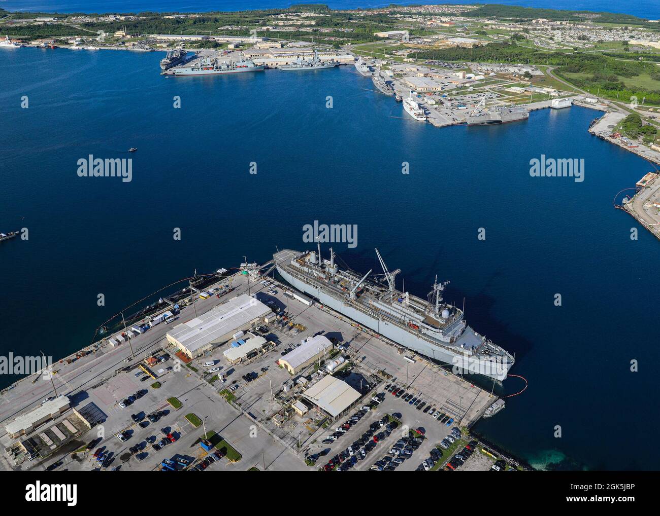 APRA HARBOR, Guam (Aug. 11, 2021) - An aerial view of U.S. Naval Base ...