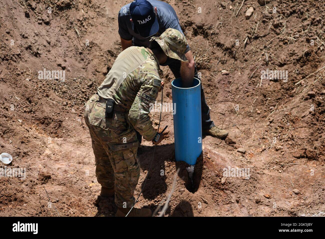 U.S. Army Staff Sgt. Sierra Wright, an explosive ordnance technician ...