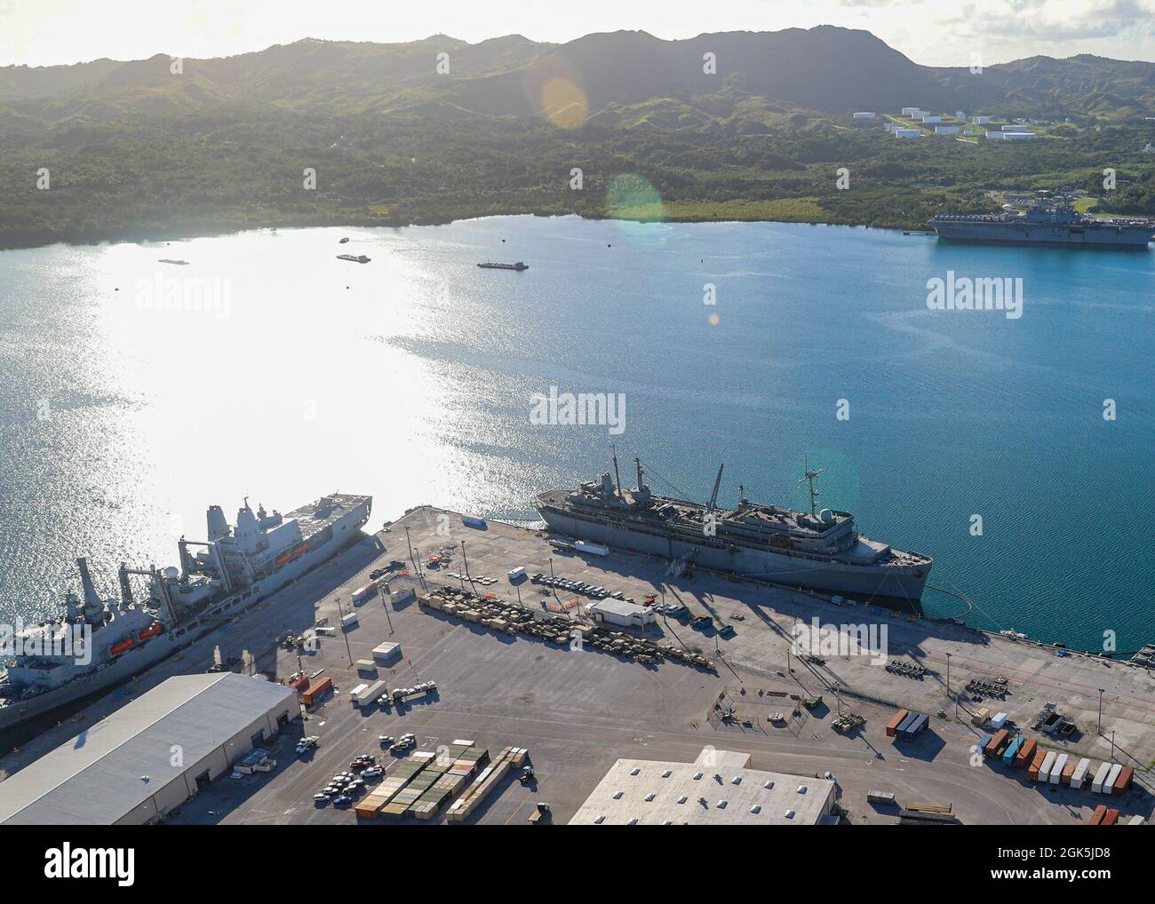 APRA HARBOR, Guam (Aug. 11, 2021) - An aerial view of U.S. Naval Base ...