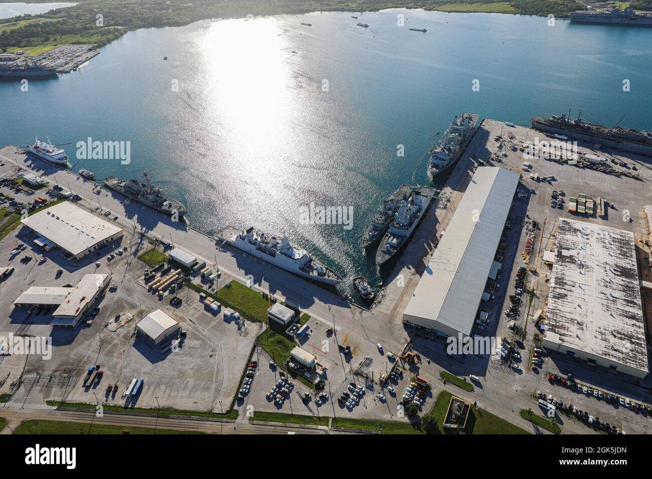 APRA HARBOR, Guam (Aug. 11, 2021) - An aerial view of U.S. Naval Base ...
