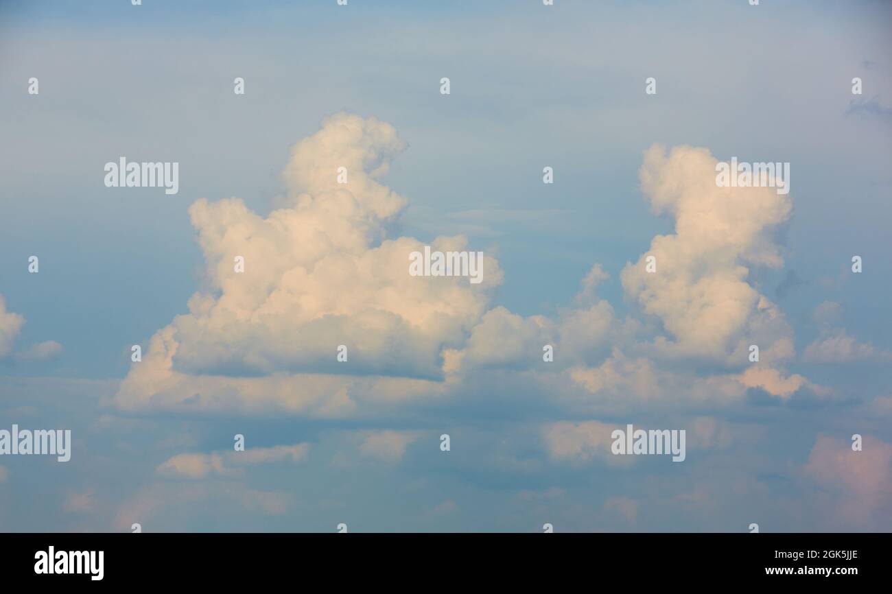 Panorama of daytime sky with clouds. sunset Sky background, daylight ...