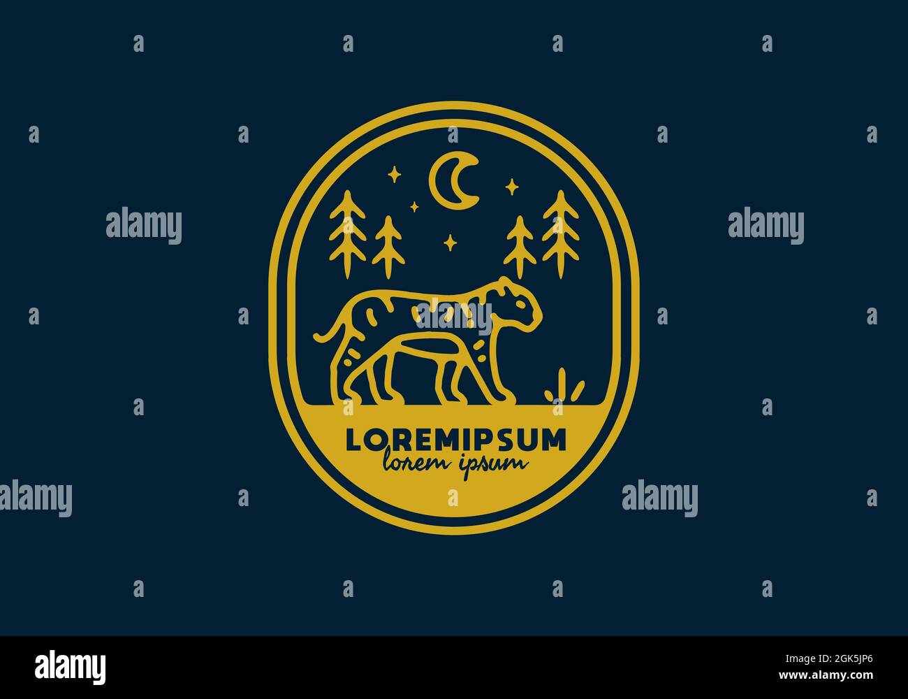 Line art illustration of tiger design Stock Vector Image & Art - Alamy