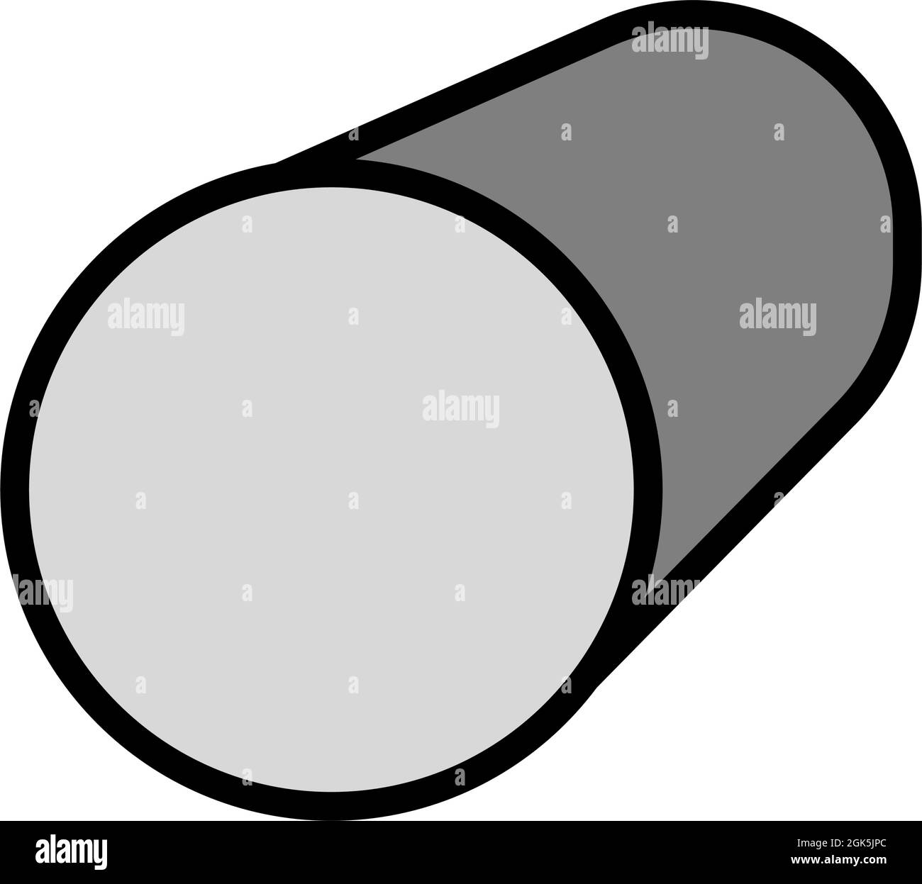 round bar metal profile color icon vector illustration Stock Vector ...
