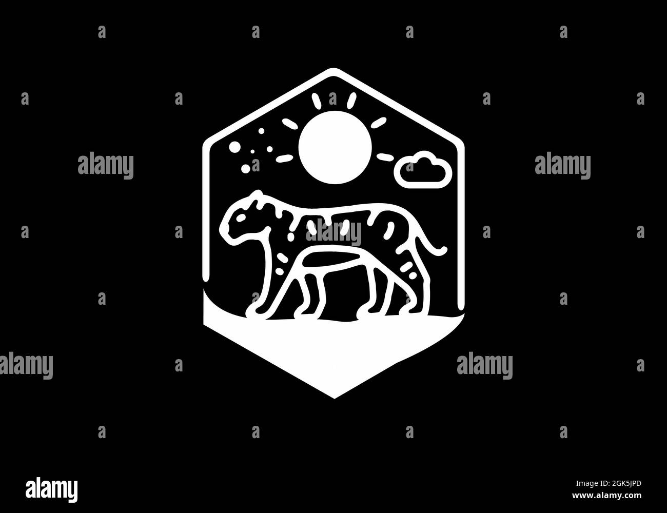 Line art illustration of tiger design Stock Vector Image & Art - Alamy