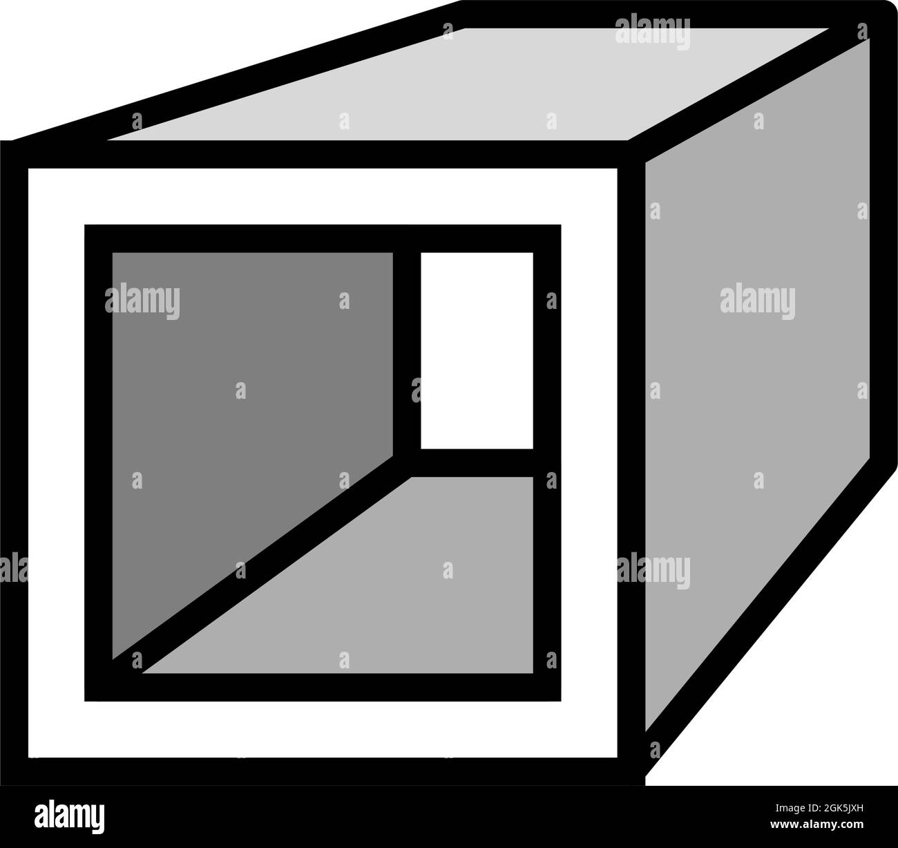 square tube metal profile color icon vector illustration Stock Vector ...