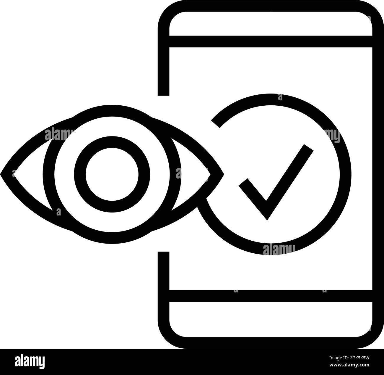 Eye code icon outline vector. Scan id. Facial recognition Stock Vector ...