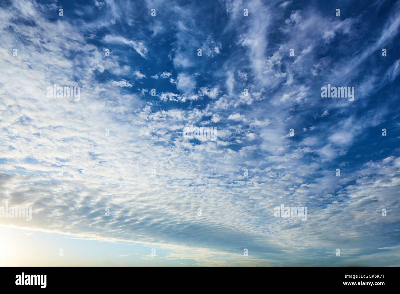 Panorama of daytime sky with clouds. sunset Sky background, daylight ...
