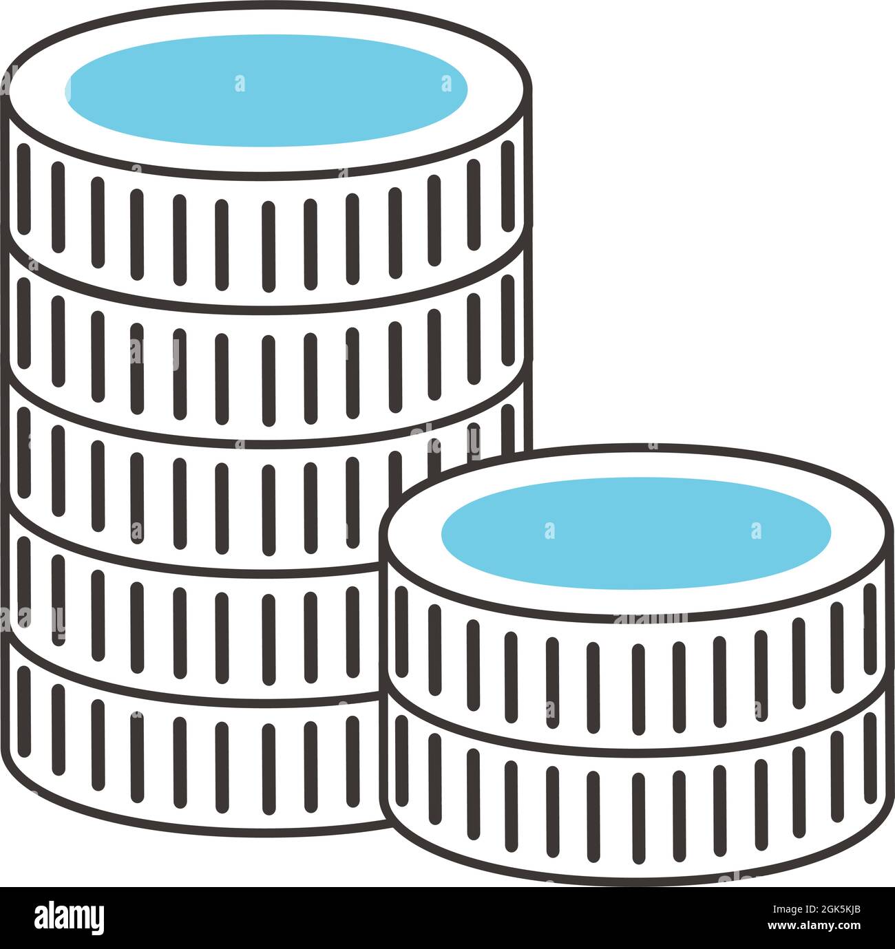 pile coins money dollars icon Stock Vector Image & Art - Alamy