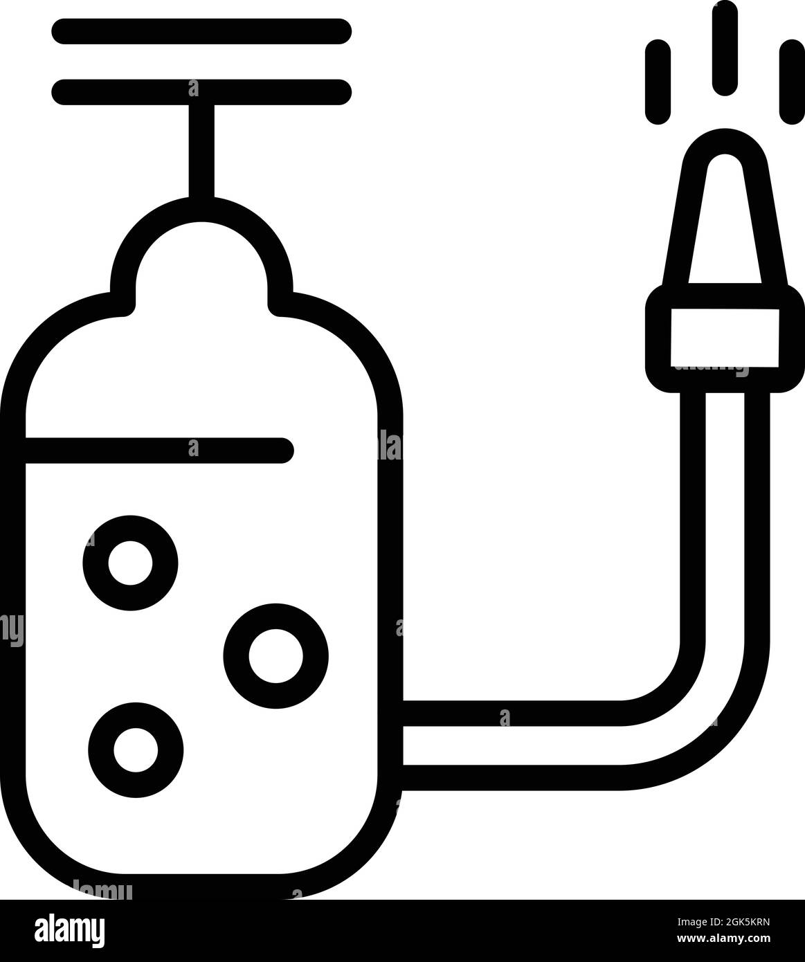 Spraying pesticide icon outline vector. Farmer spray. Plant chemical ...