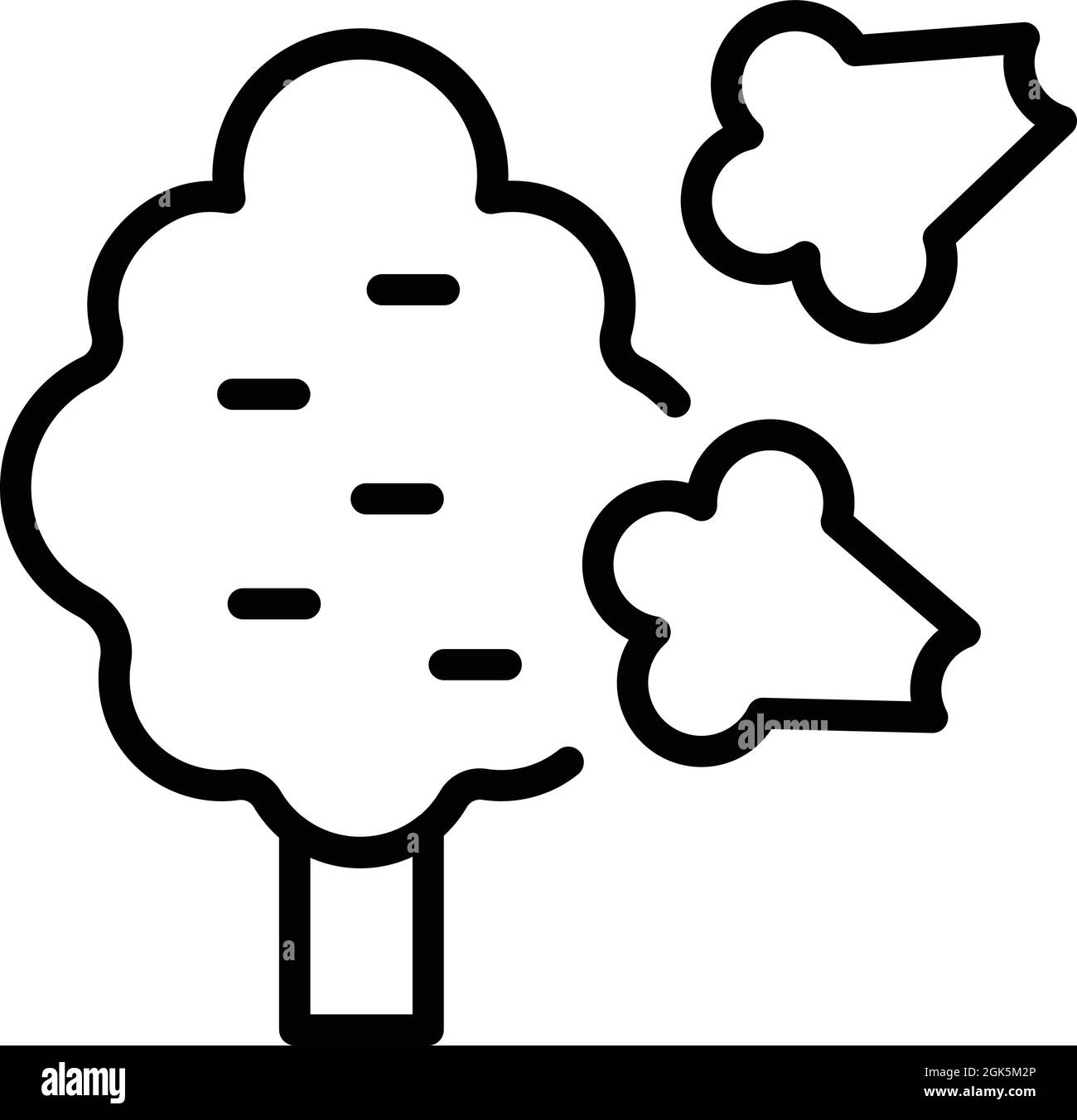 Chemical tree icon outline vector. Plant treatment. Agriculture ...