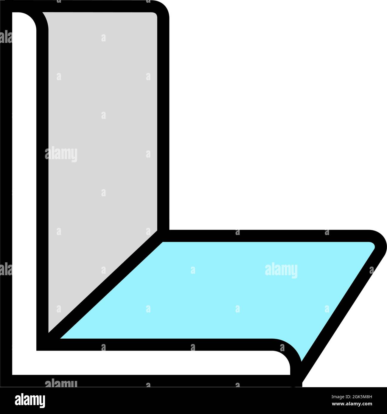 angle metal profile color icon vector illustration Stock Vector Image ...