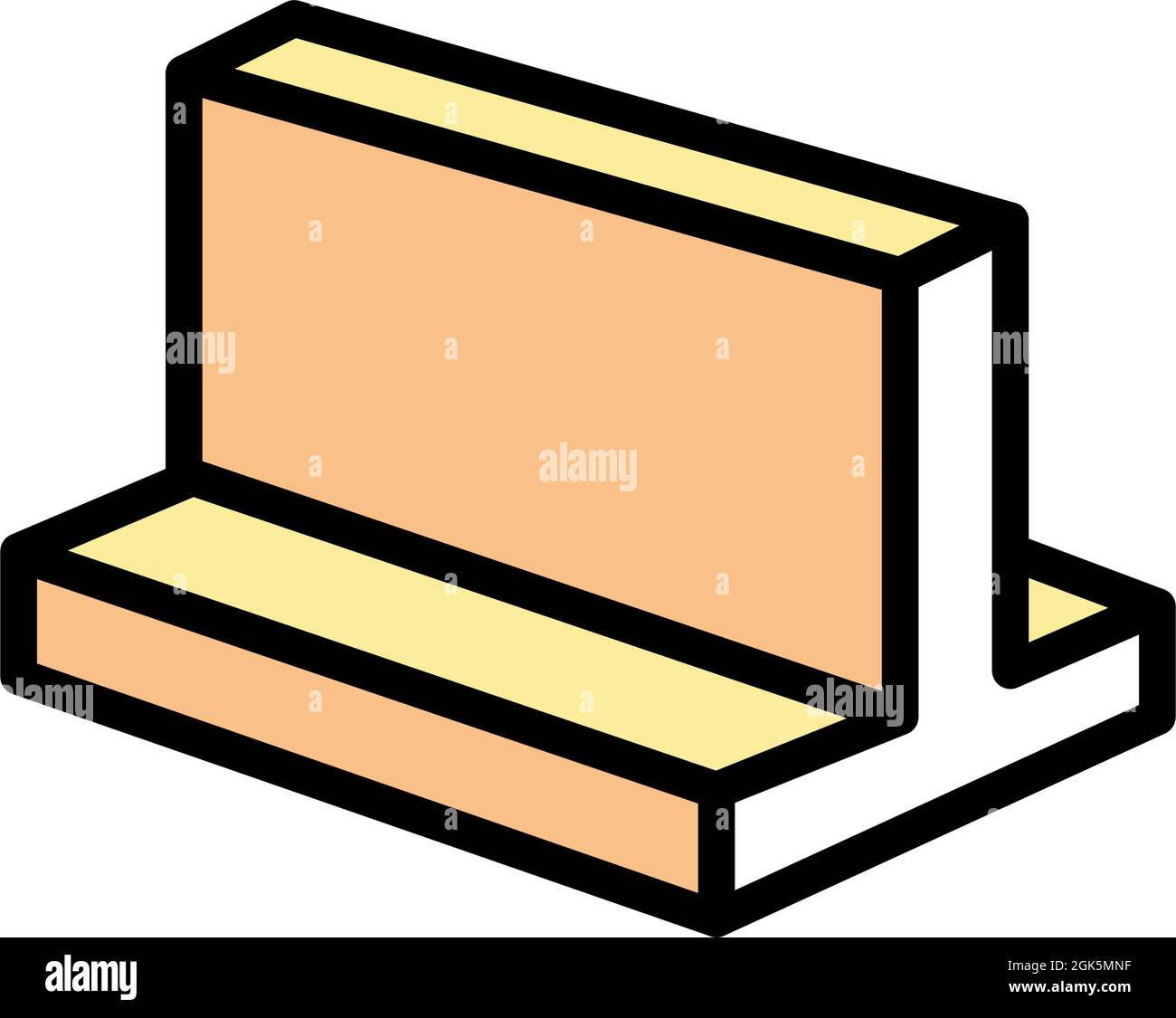 brass metal profile color icon vector illustration Stock Vector Image ...