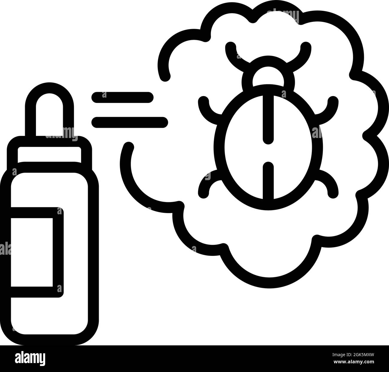 Bug spray icon outline vector. Control pest. Poison insect Stock Vector ...