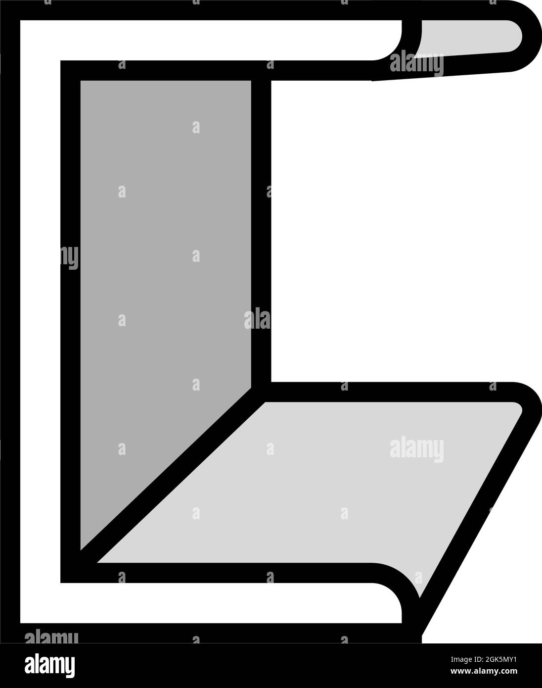 channel metal profile color icon vector illustration Stock Vector Image ...