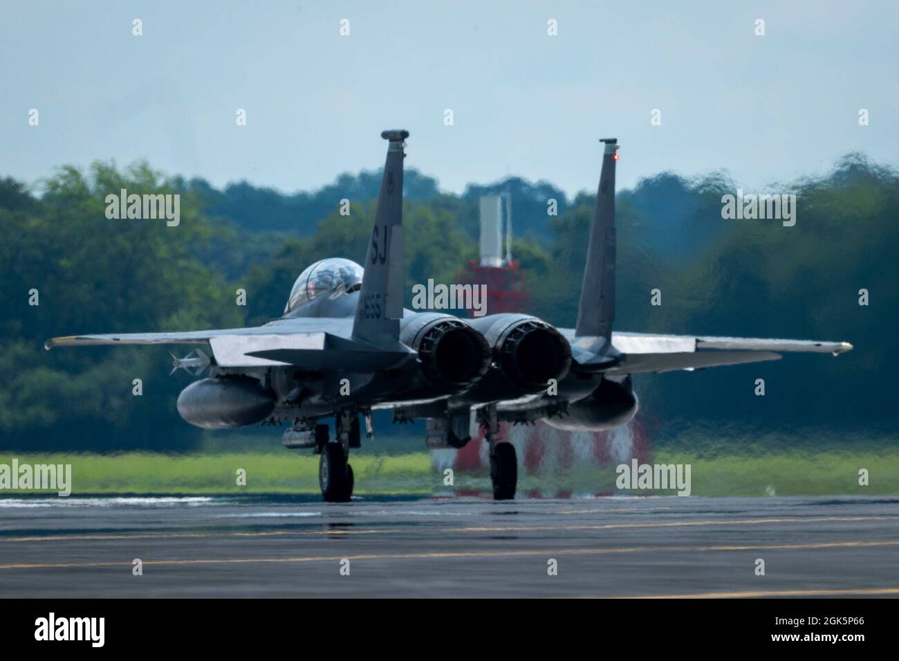 An F-15E Strike Eagle from the 335th Fighter Squadron prepares to take ...