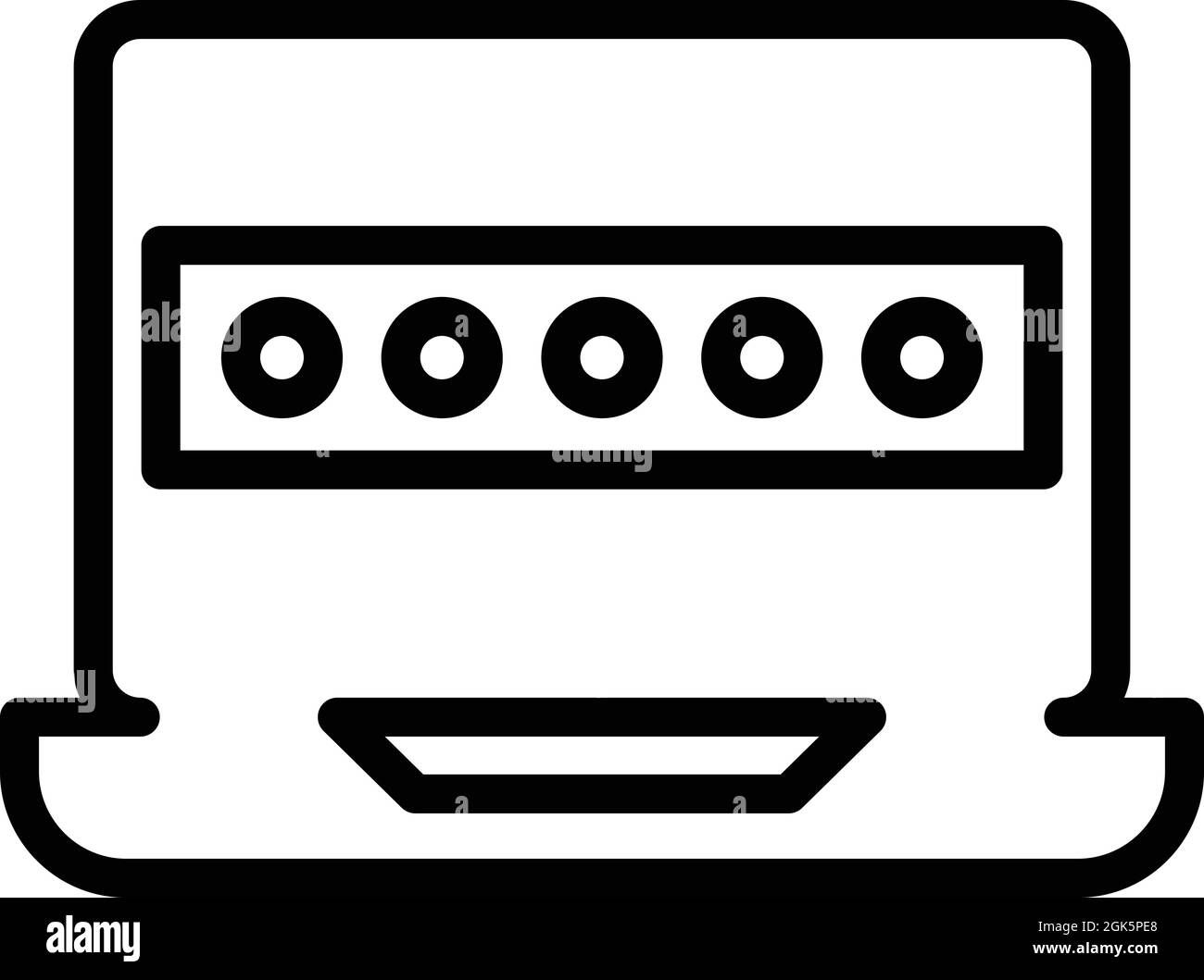Computer password icon outline vector. Login access. Security lock ... Computer password icon outline vector. Login access. Security lock ...