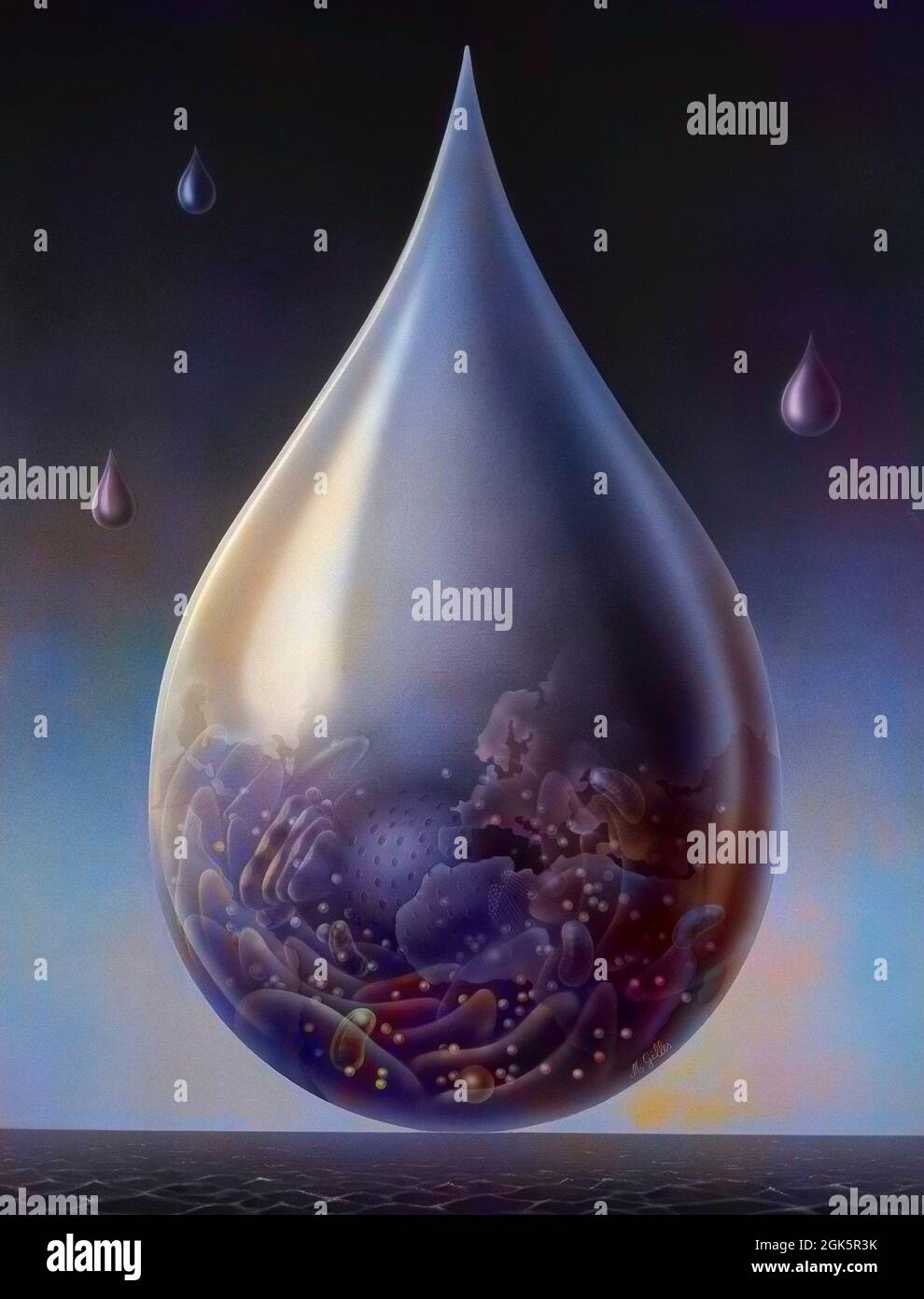 Water drop representing the cell of life Stock Photo - Alamy