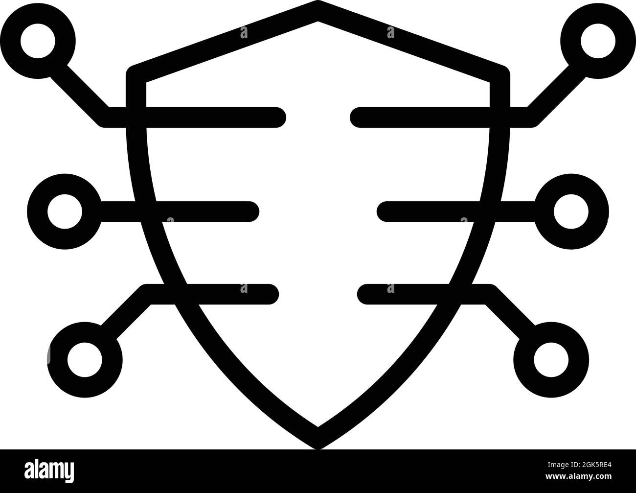 Shield armor icon outline vector. Safe guard. Strong protection Stock ...