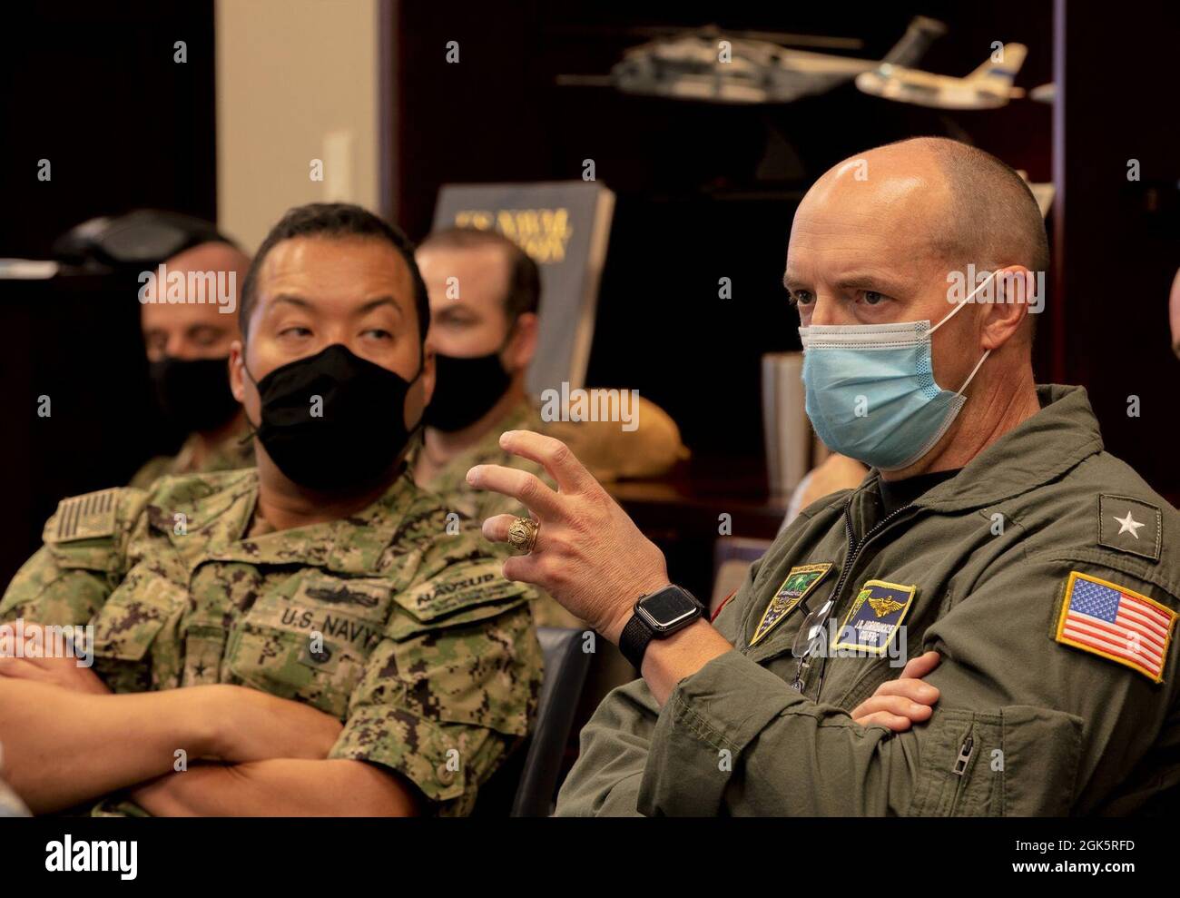 Rear Adm. Joseph Hornbuckle (right), Commander, Fleet Readiness Centers (FRC), and Rear Adm. Ken ...