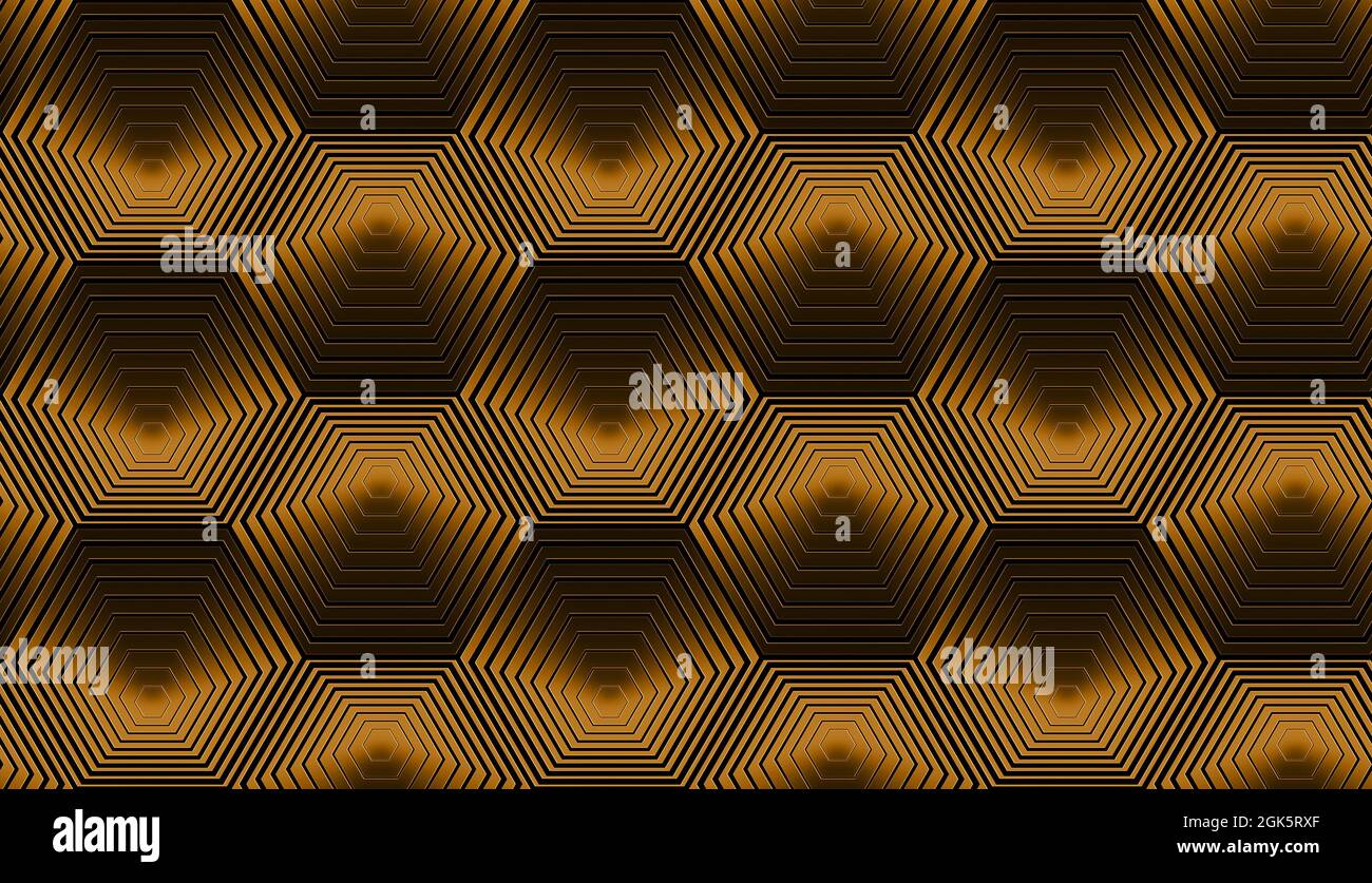 Orange hexagon pattern hi-res stock photography and images - Alamy