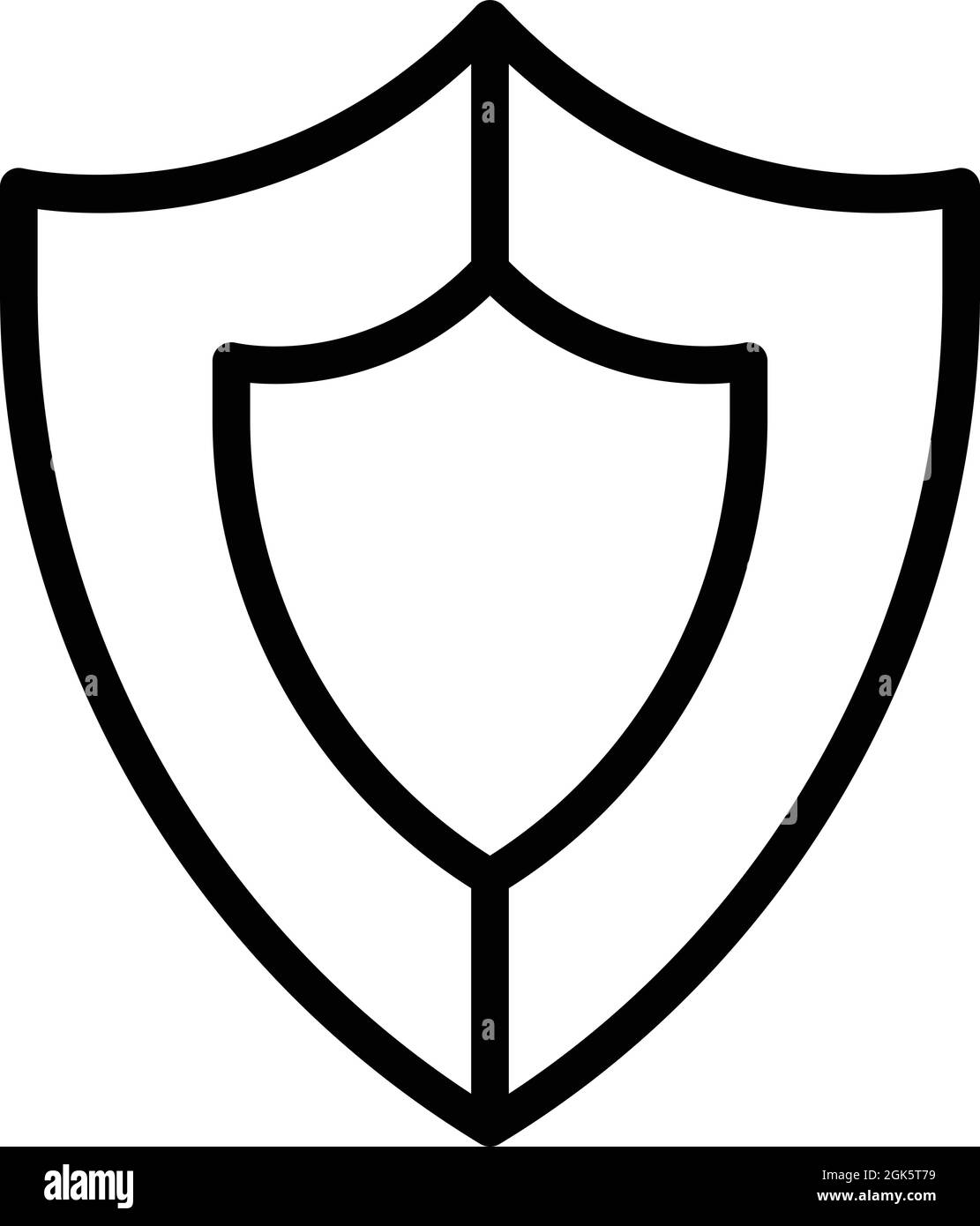 Shield security defence icon outline vector. Safety guard. Digital ...