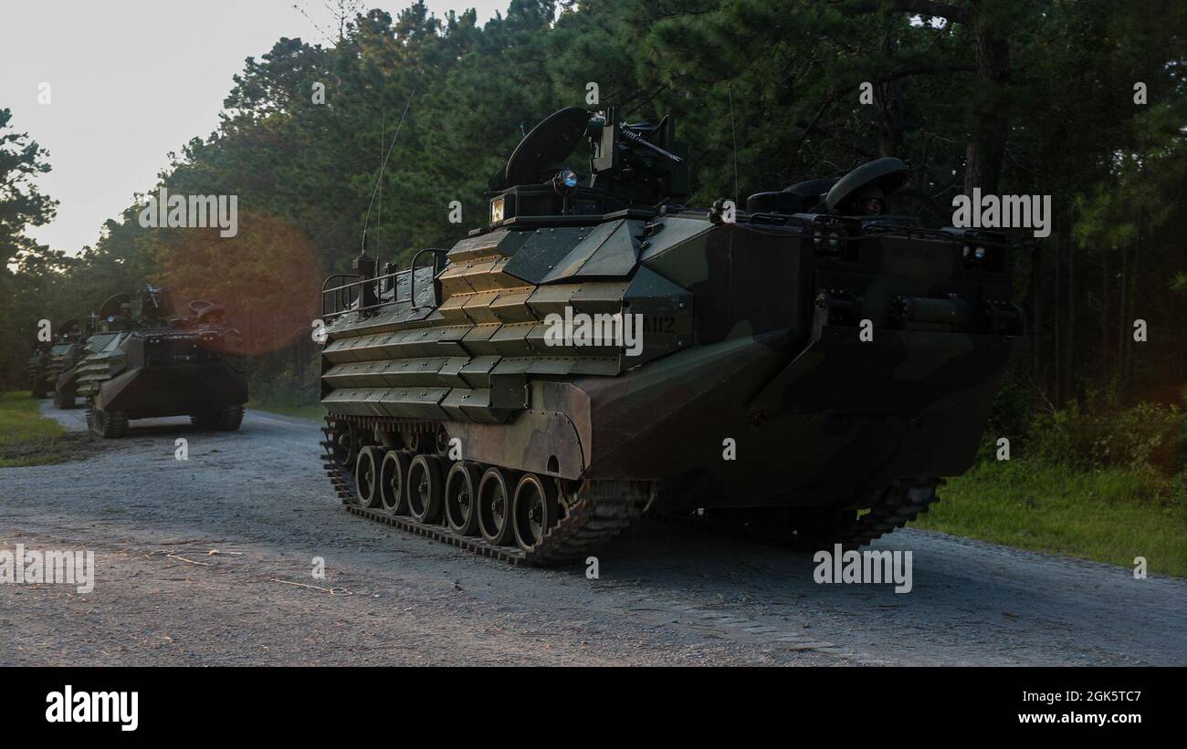AAV7A1 assault amphibious vehicles transport Marines with 2d Assault ...