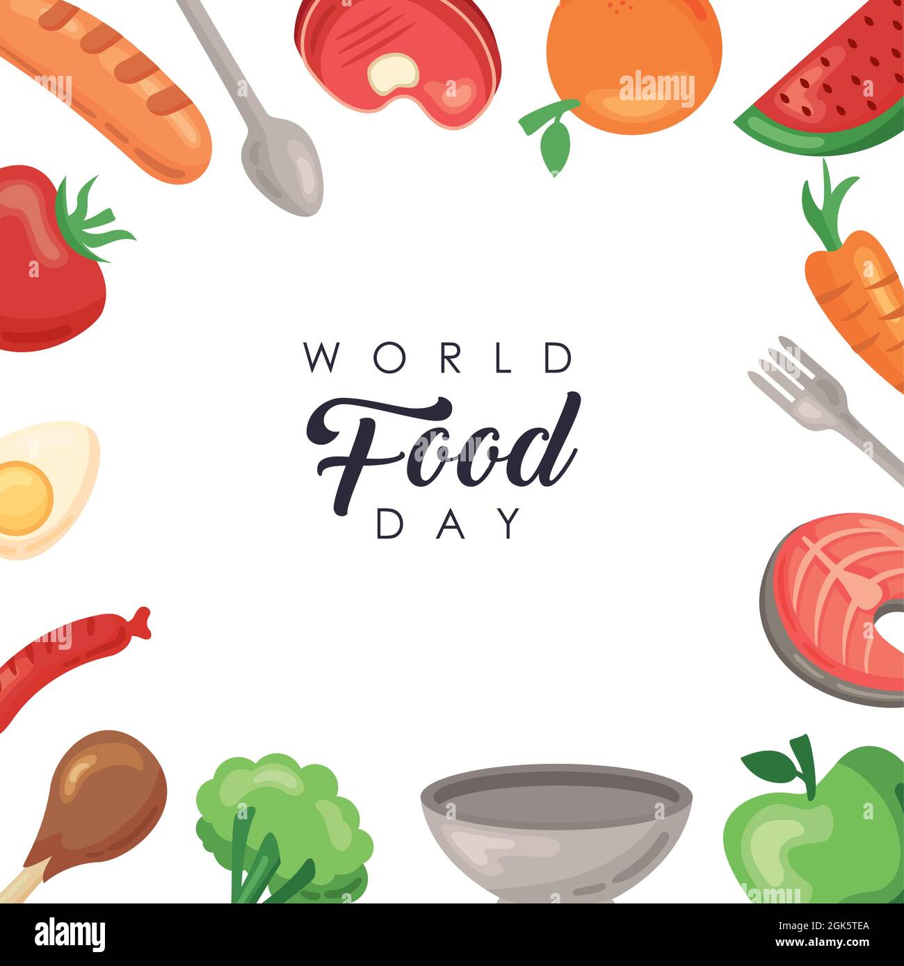 world food day lettering and frame Stock Vector Image & Art - Alamy