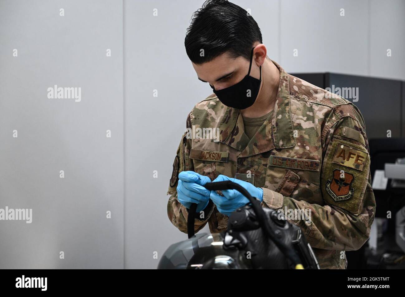 U.S. Air Force Staff Sgt. Anthony Jackson, 33rd Operations Support Squadron aircrew flight ...