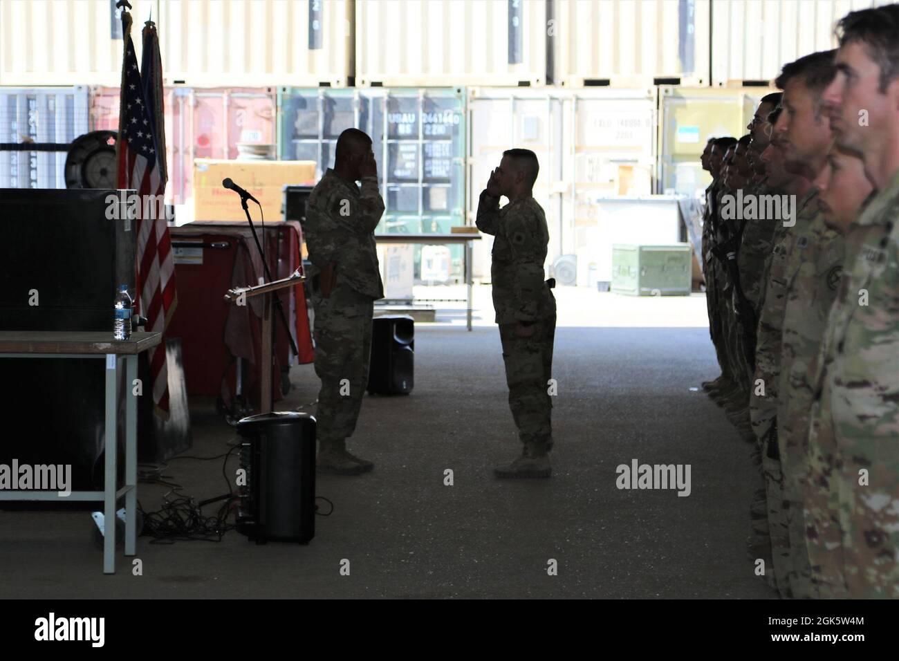Task Force Phoenix Command Sgt. Maj. Refugio Rosas salutes acting first ...